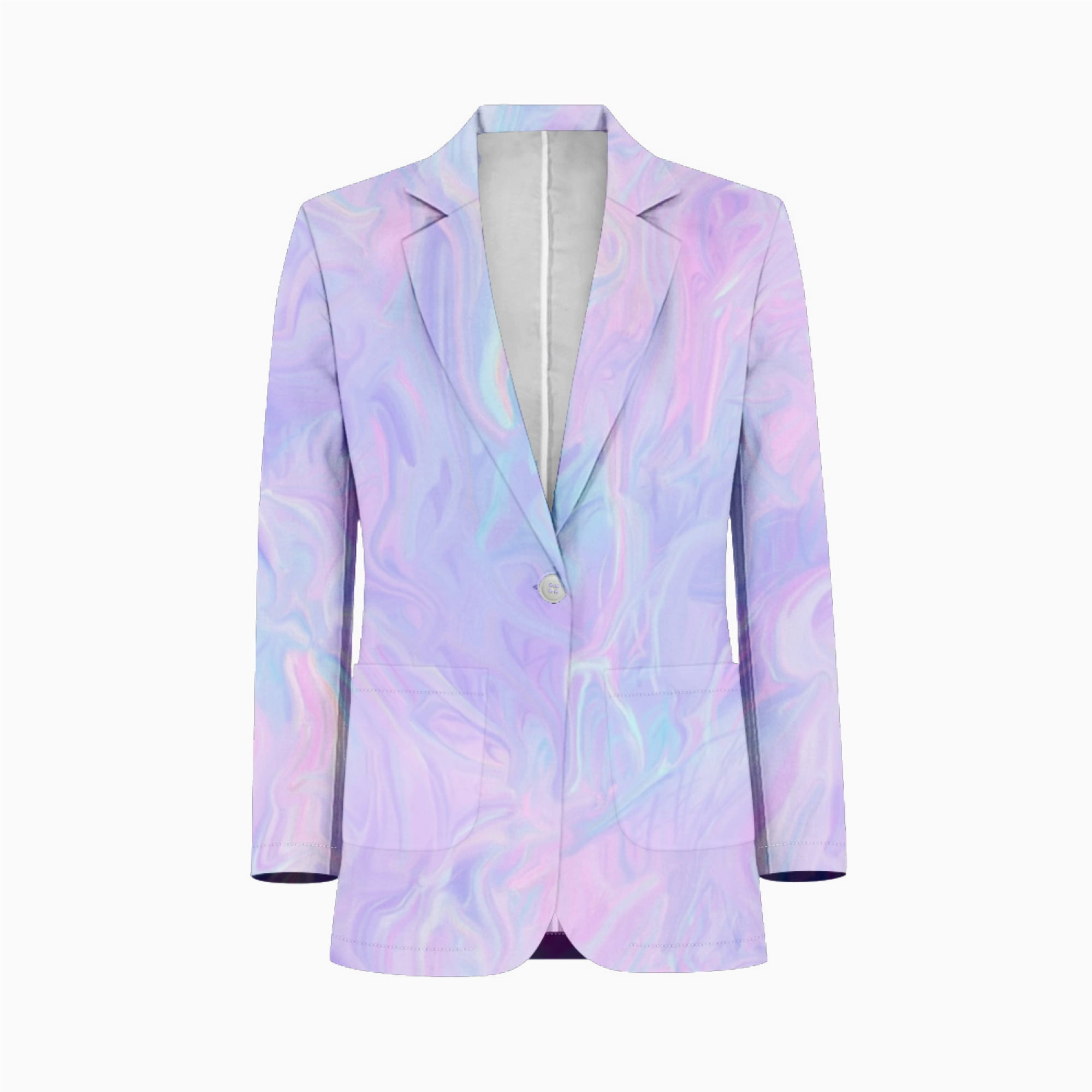 Pink Holographic Pastel Color Men's Suit Blazer Casual Party Wear Slim ...