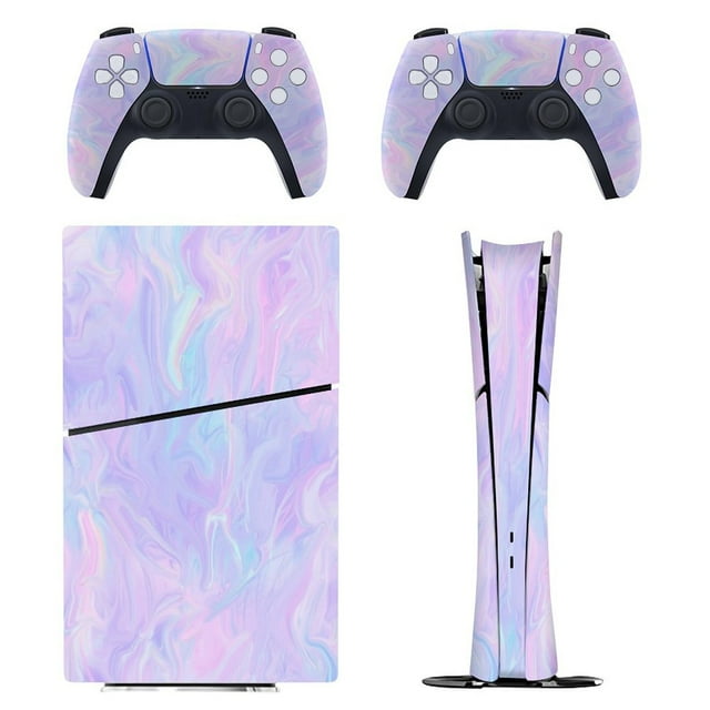 Pink Holographic Pastel Color PS5/PS5 Pro/PS5 Slim Digital Disc Skin ...
