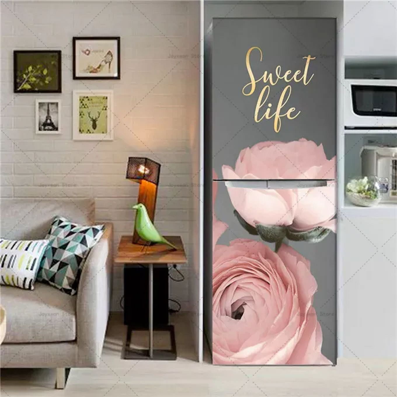 Pink Home ration Refrigerator Magnet Girl's Bedroom ration Wallpaper ...