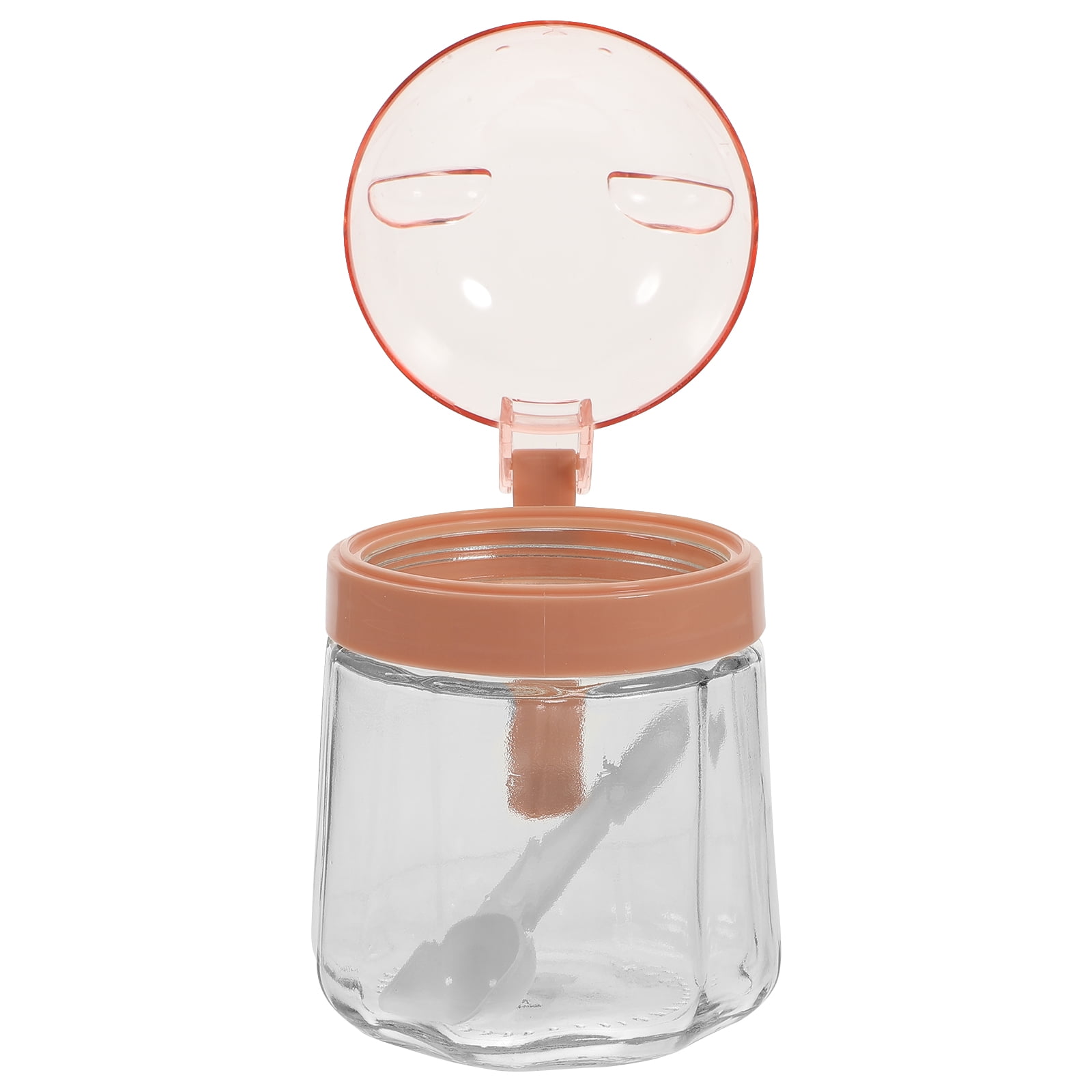 ifundom Glass Condiment Container with Lid for Kitchen Prevent Dust and ...