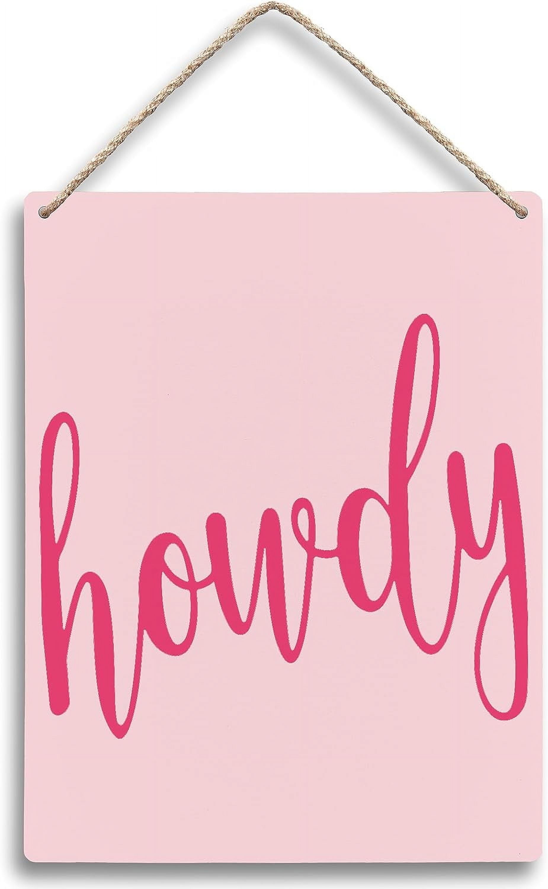 Pink Howdy Wooden Signs, Howdy Sign, Preppy Wall Decor, Pink Wall Decor ...