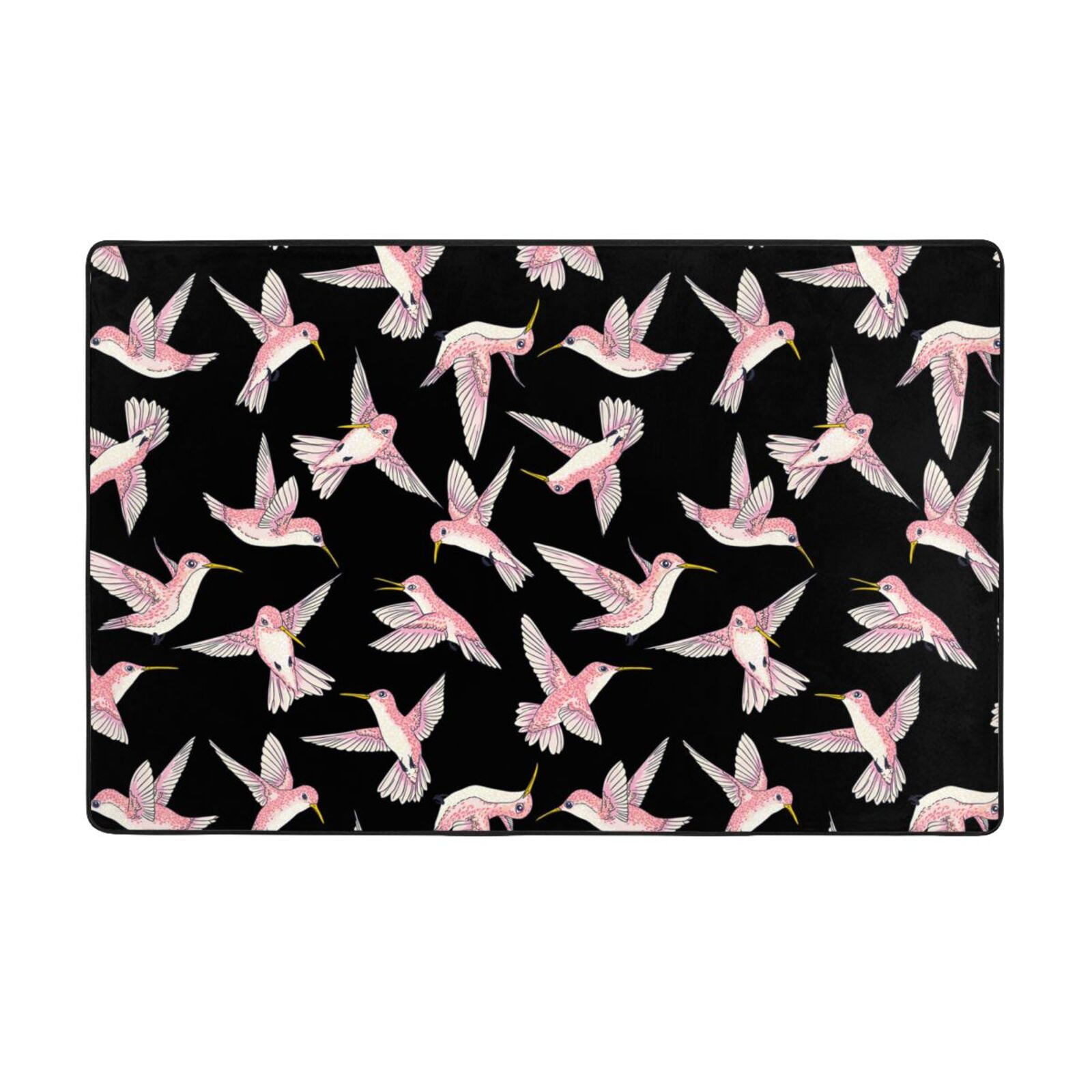 Pink Hummingbird Indoor Door Mat, Bedroom Rug & Carpets Entryway Rug ...