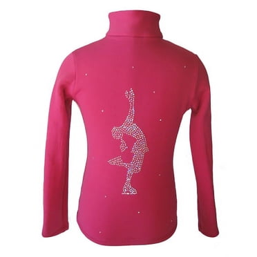 Pink Ice Skating Jacket for girls with "Pair of Skates" applique ...