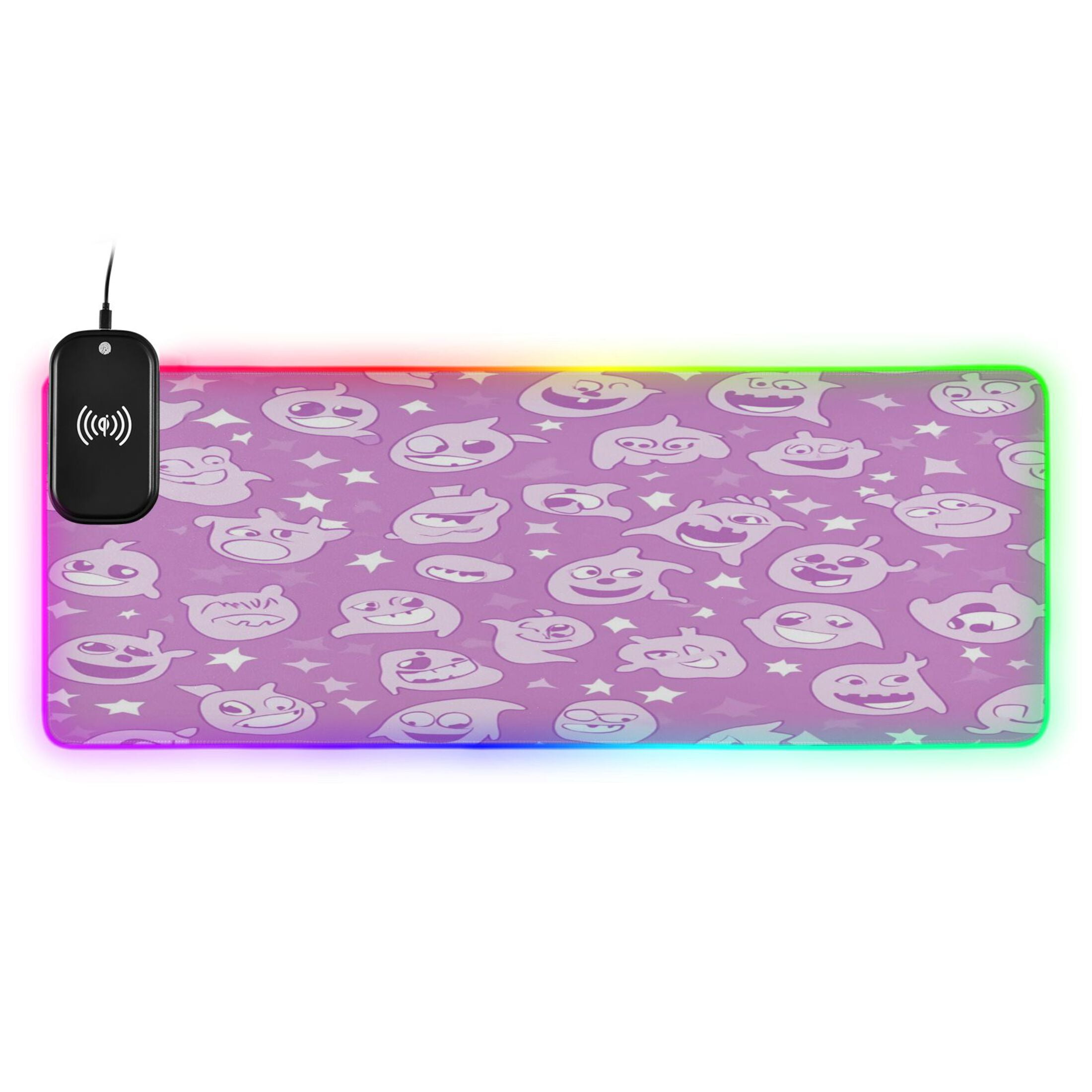 Pink Imp Large RGB Gaming Mouse Pad with Fast Wireless Charging, 31.5 ...