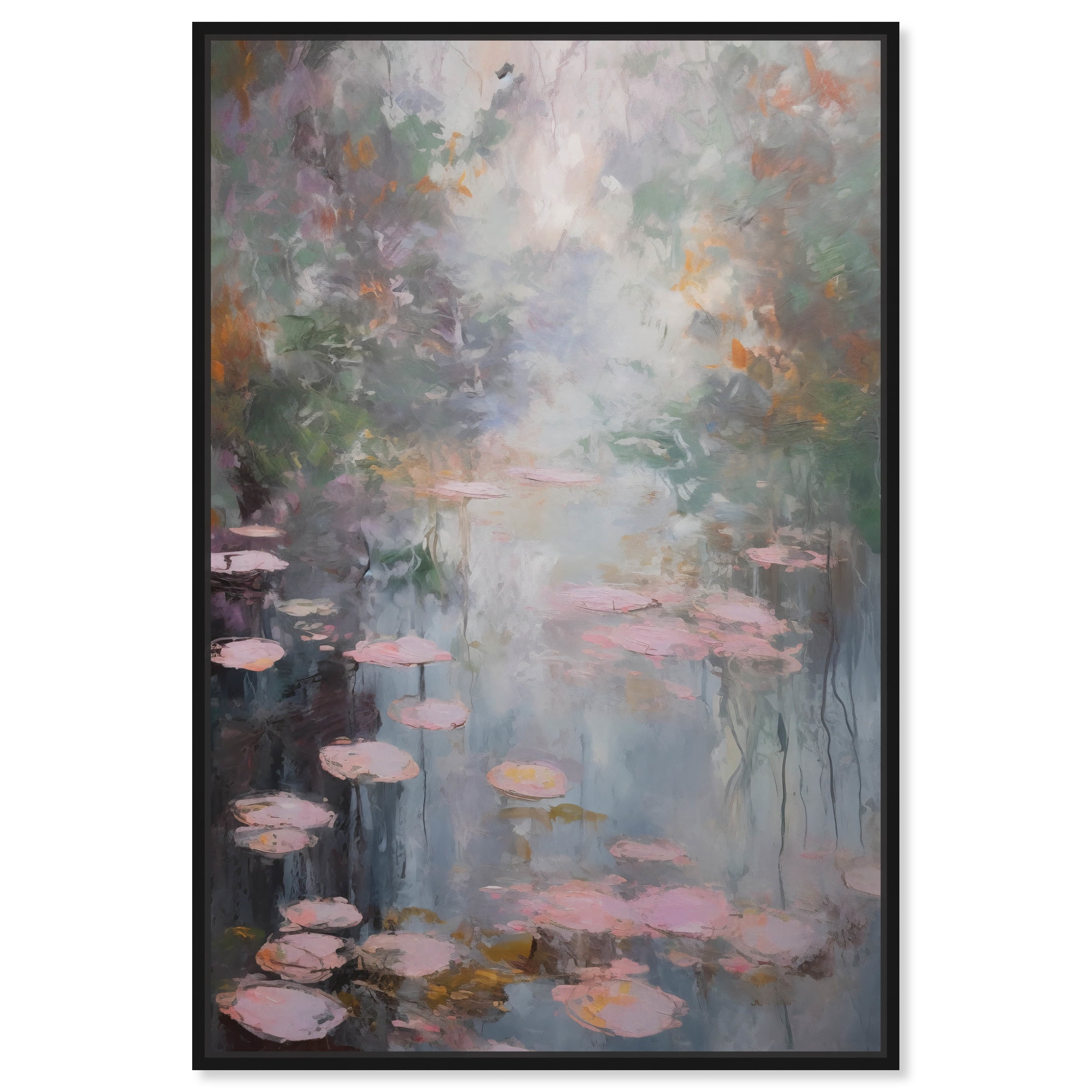 Pink Impressionist Lilypads Impressionism Wall Art /Monet And Van Gogh ...