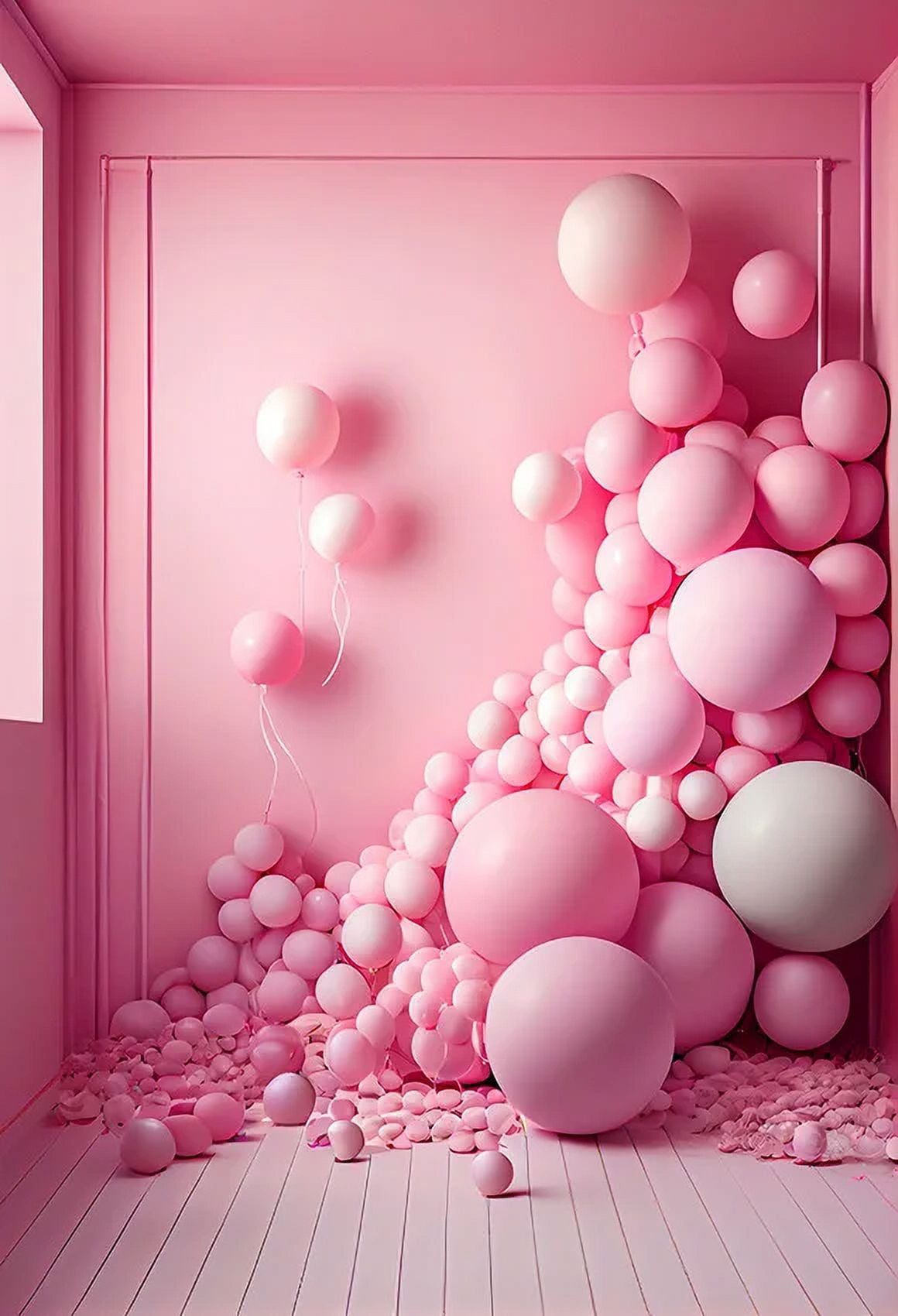 Pink Indoor Arch Door Balloons Kids Adult Birthday Wedding Portrait r ...