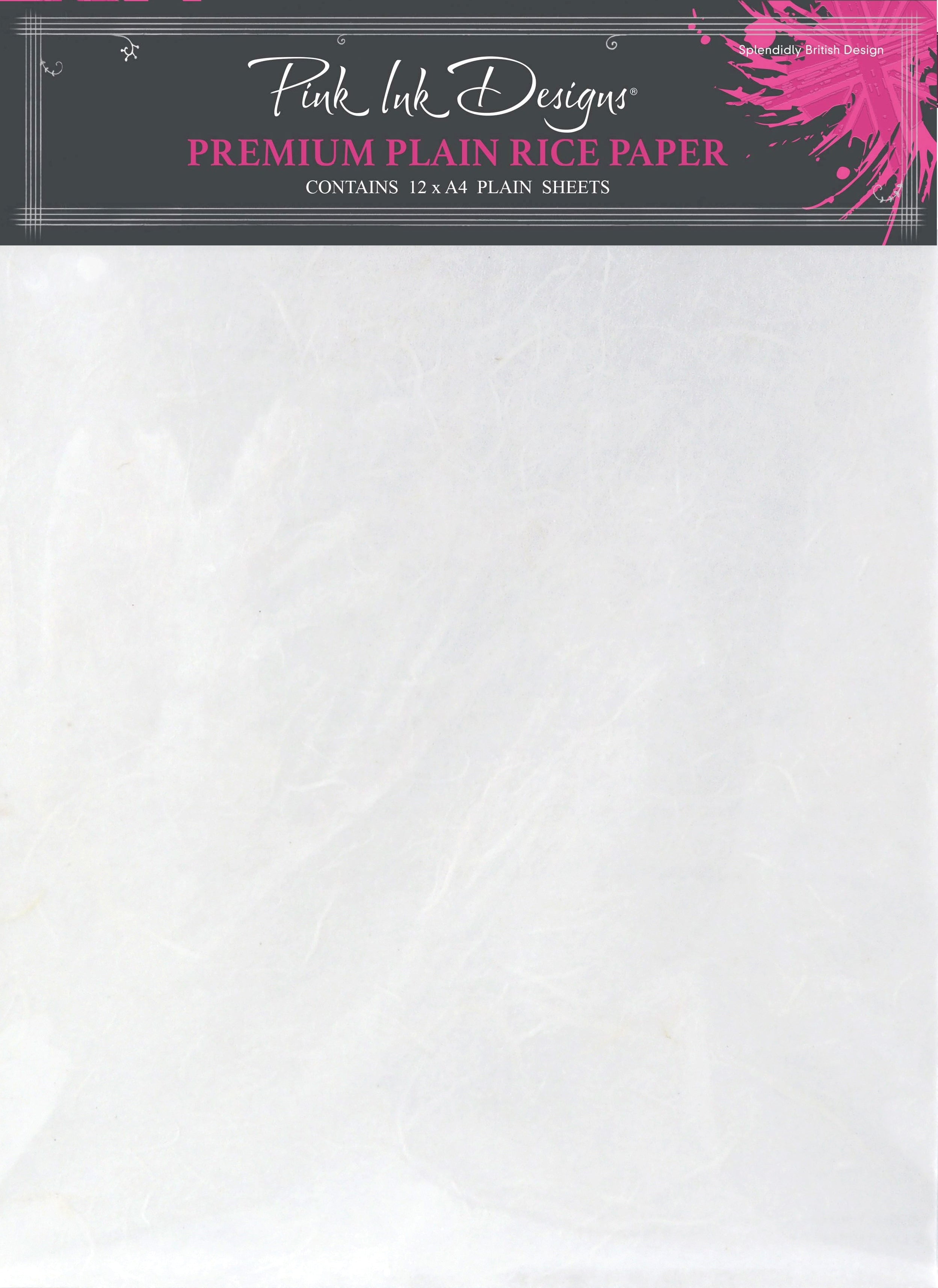 Pink Ink Designs Premium Plain White Rice Paper Pk 12 - Walmart.com