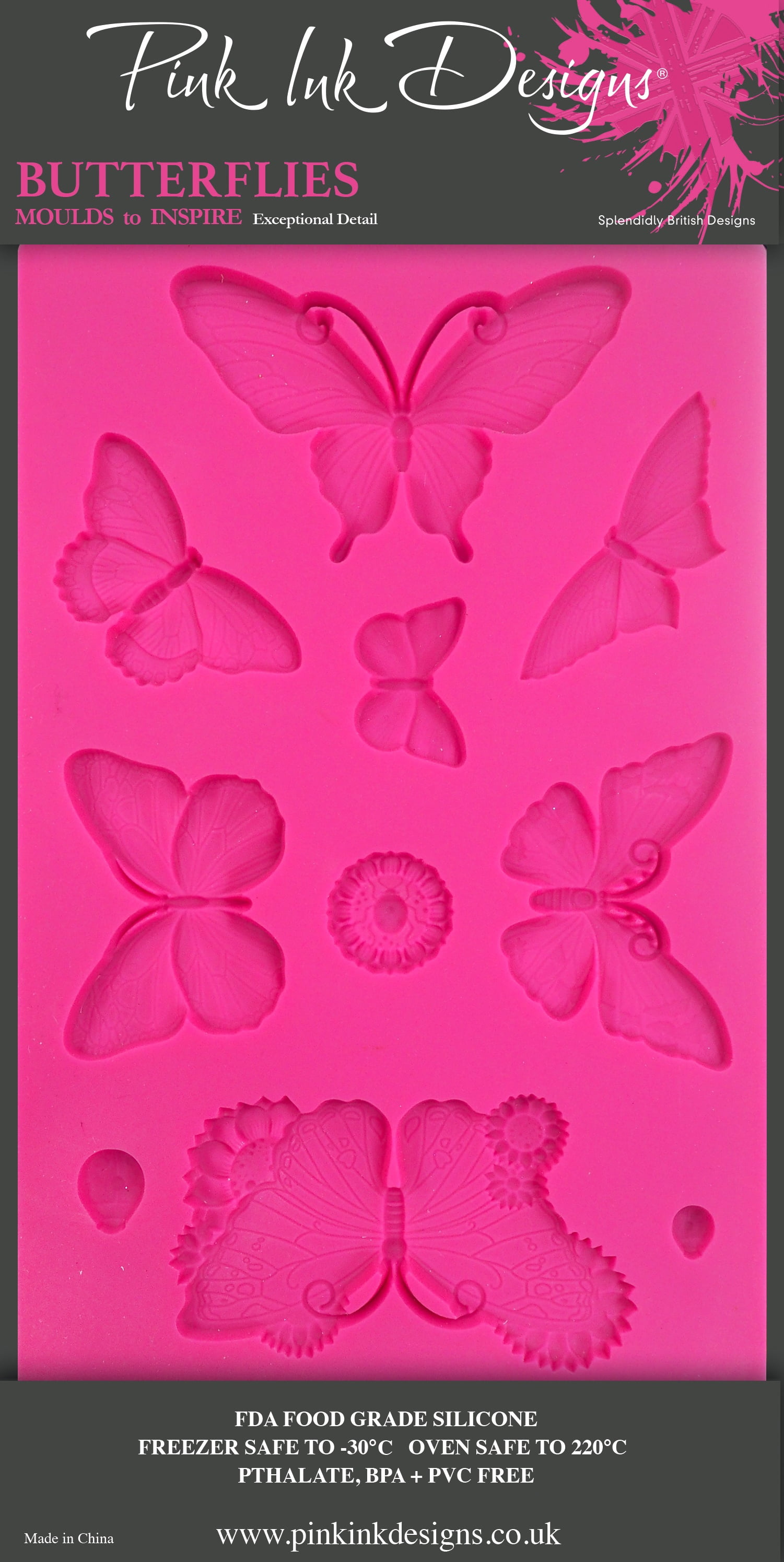 Pink Ink Designs Silicone Mould 6"X8"-Butterflies - Walmart.com