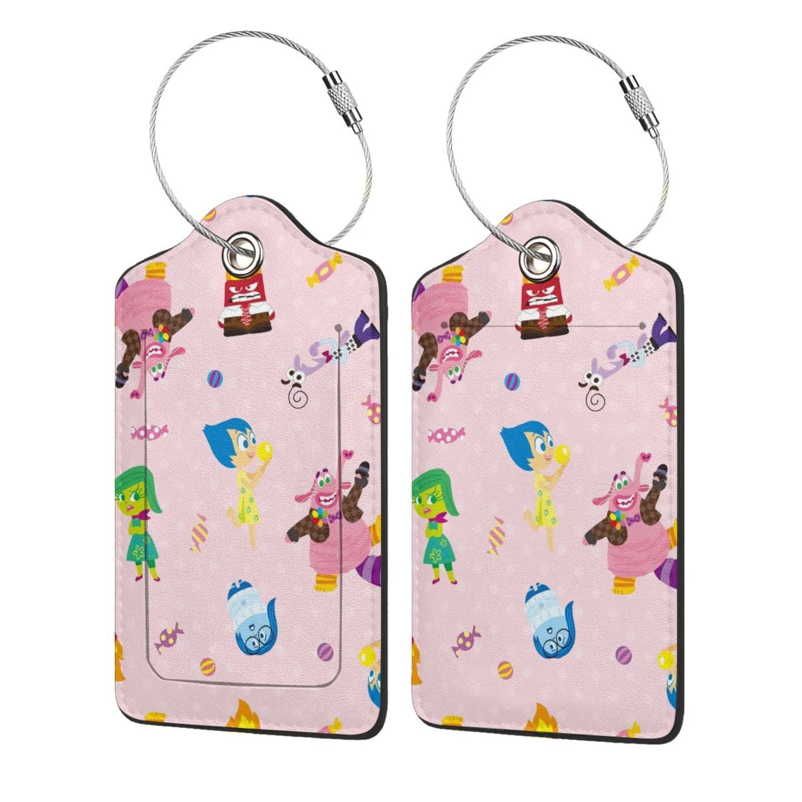 Pink Inside Out Luggage Tags for Suitcases Travel ID Identification ...