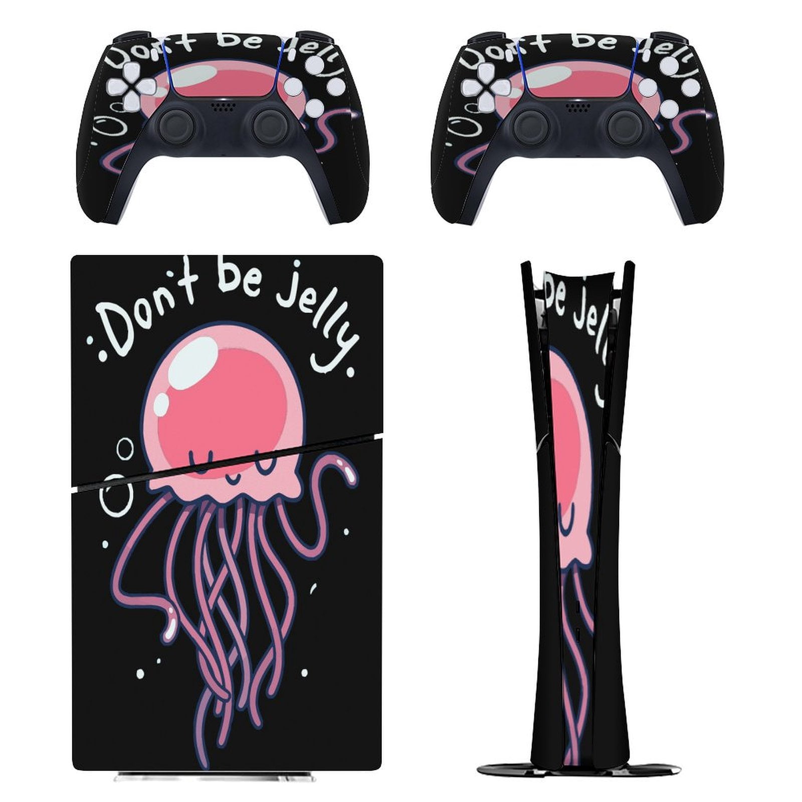 Pink, Jellyfish, Animation PS5/PS5 Slim Digital Disc Skin Sticker For ...