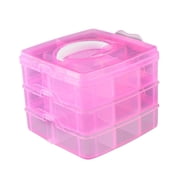 Casewin 3 Tier Clear Transparent Plastic Stackable Storage Box with 18 ...
