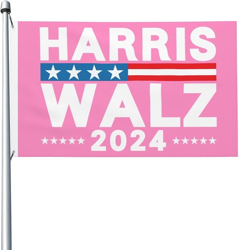 Pink-Kamala Harris Waltz Flag 3x5 Outdoor Double Sided Kamala Harris ...