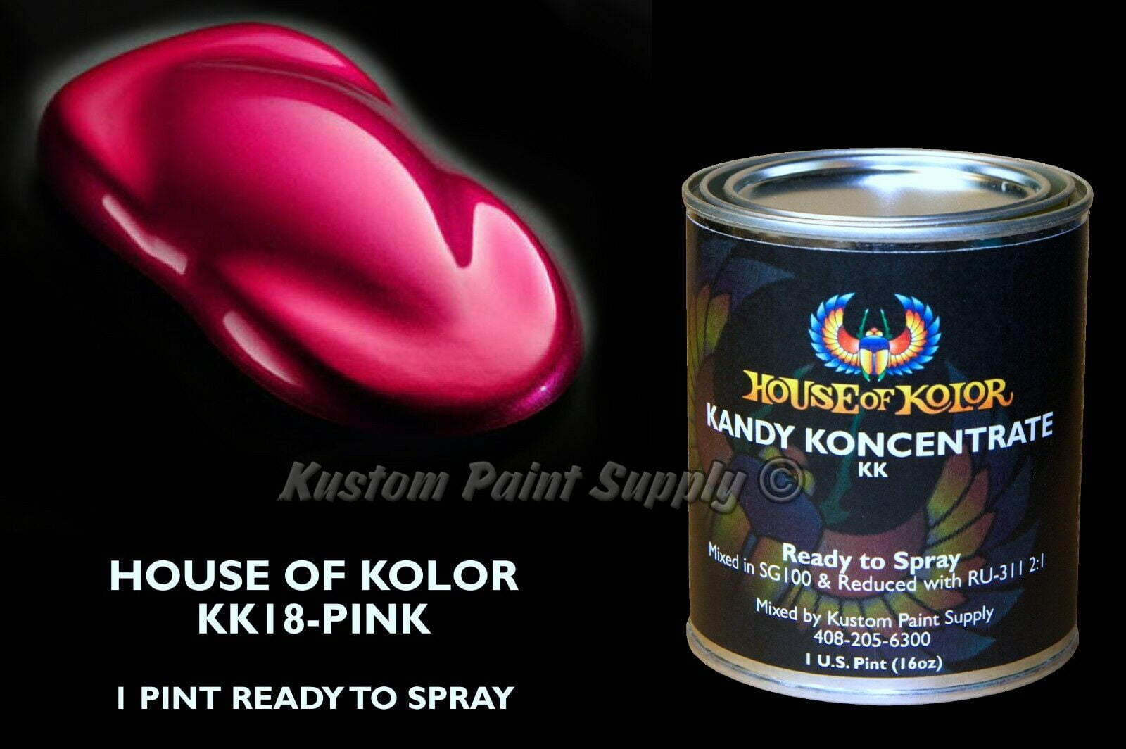 Pink Kandy KK18 House of Kolor 1 Pint Can Ready To Spray - Walmart.com