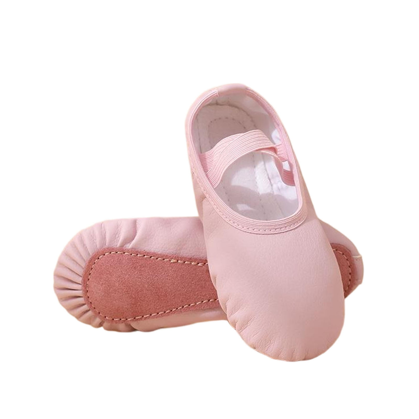 Pink Kids Ballet Shoes With Soft Sole And Strap Design For Practice ...