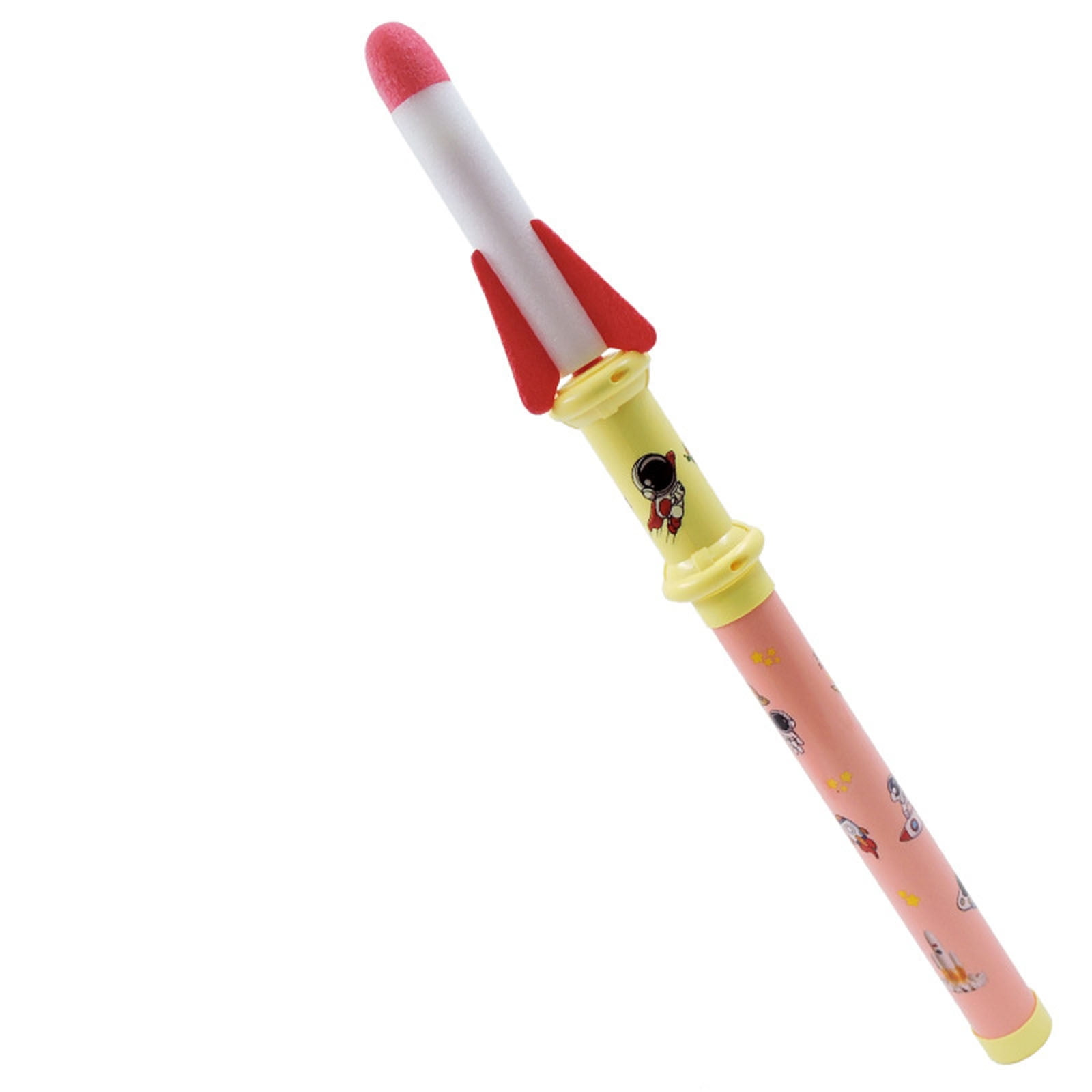 Pink Kids Rocket Launcher Toy Foam Glow In The Dark Design Outdoor ...