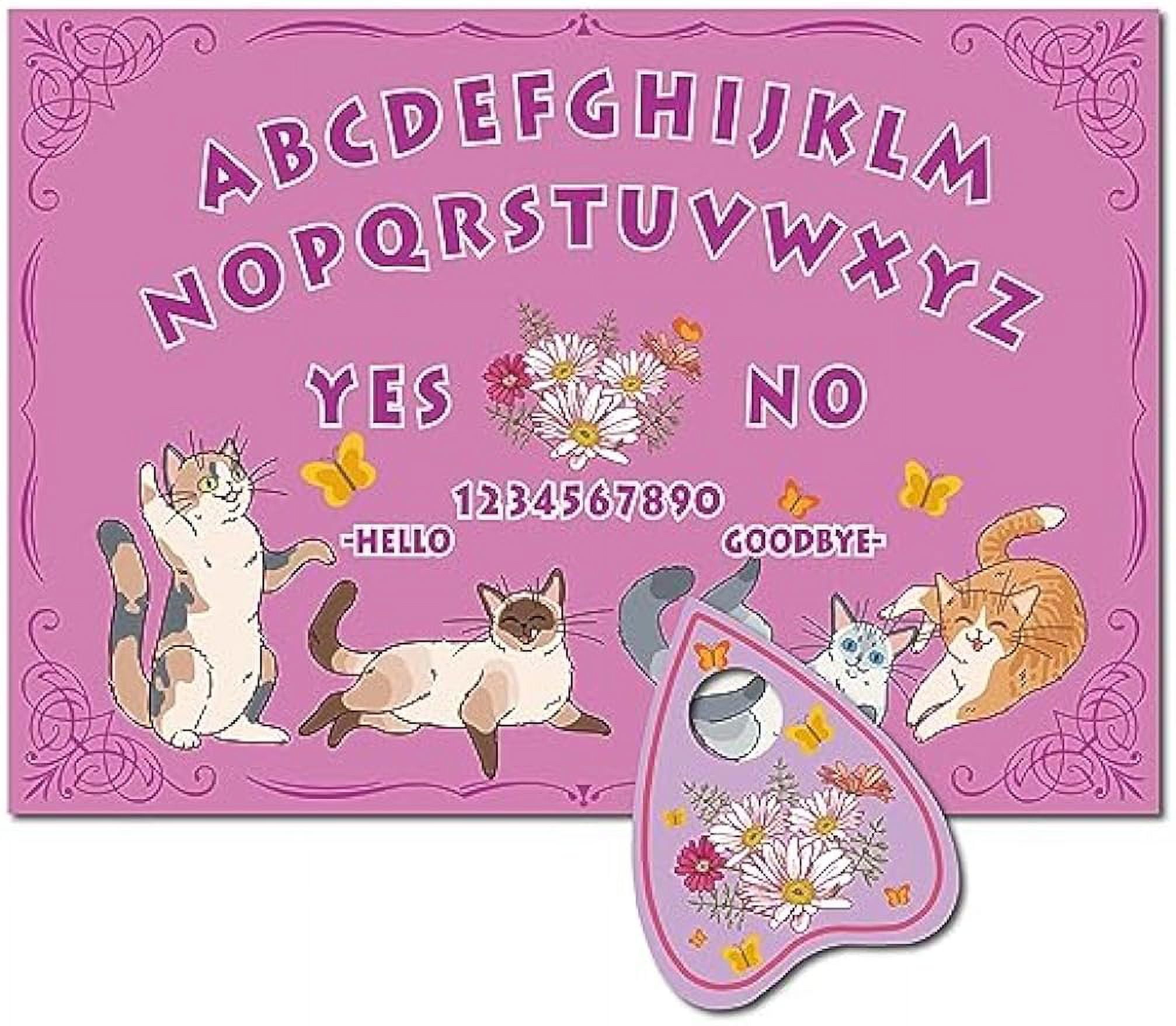 Pink Kitten Wood Spirit Board Cat Pendulum Dowsing Divination Board ...