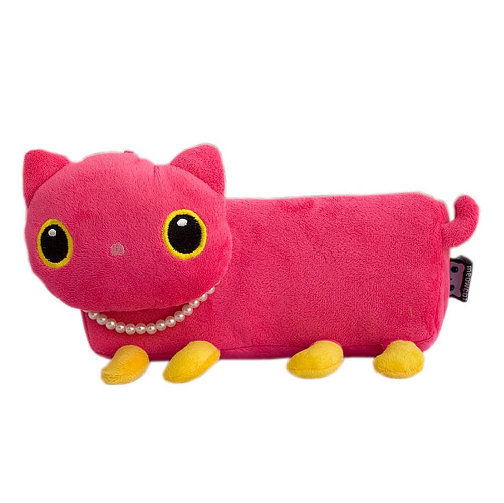 [Pink Kitty] Large Plush Gadget Pencil Pouch Bag / Cosmetic Bag ...