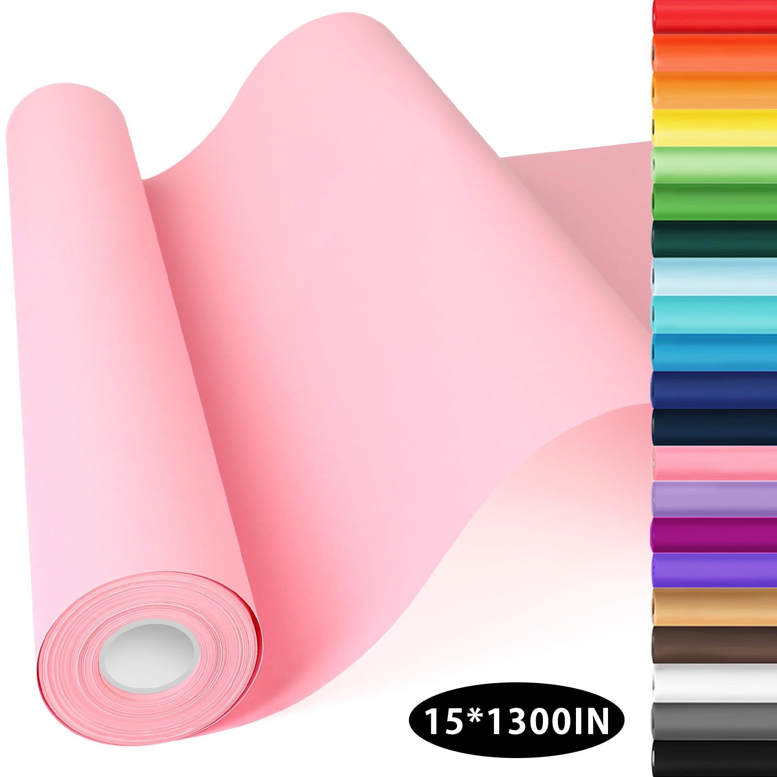 Pink Kraft Paper Roll - 15 inches x 1300inches- Recyclable Paper ...