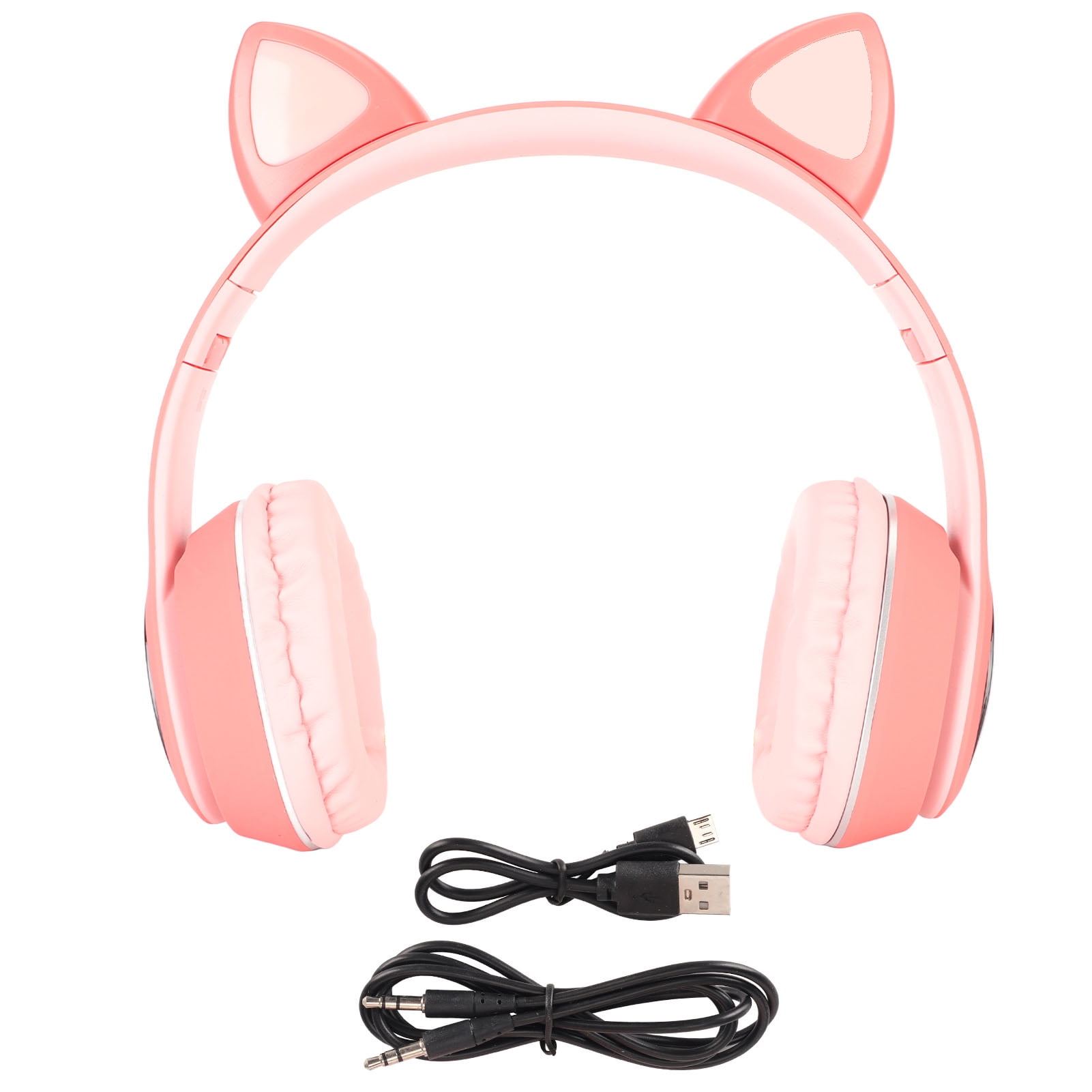 Pink LED Gaming Headset with Bluetooth, Memory Card Slot, and LINEIN ...