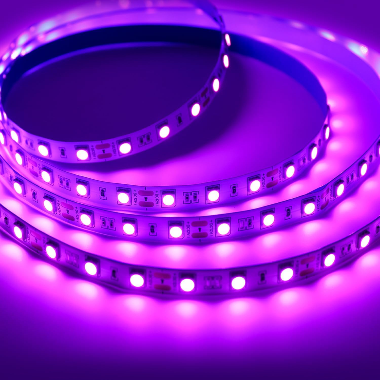 Pink LED Lights 12V LED Light Strip 16.4ft/5m Flexible LED Strip Lights ...