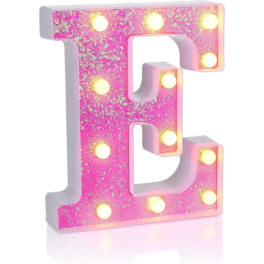 Pink LED Marquee Letter Lights, Marquee Signs with Lights, Party Bar ...