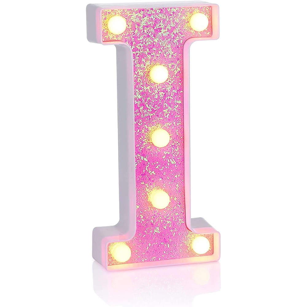 Pink LED Marquee Letter Lights, Marquee Signs with Lights, Party Bar ...
