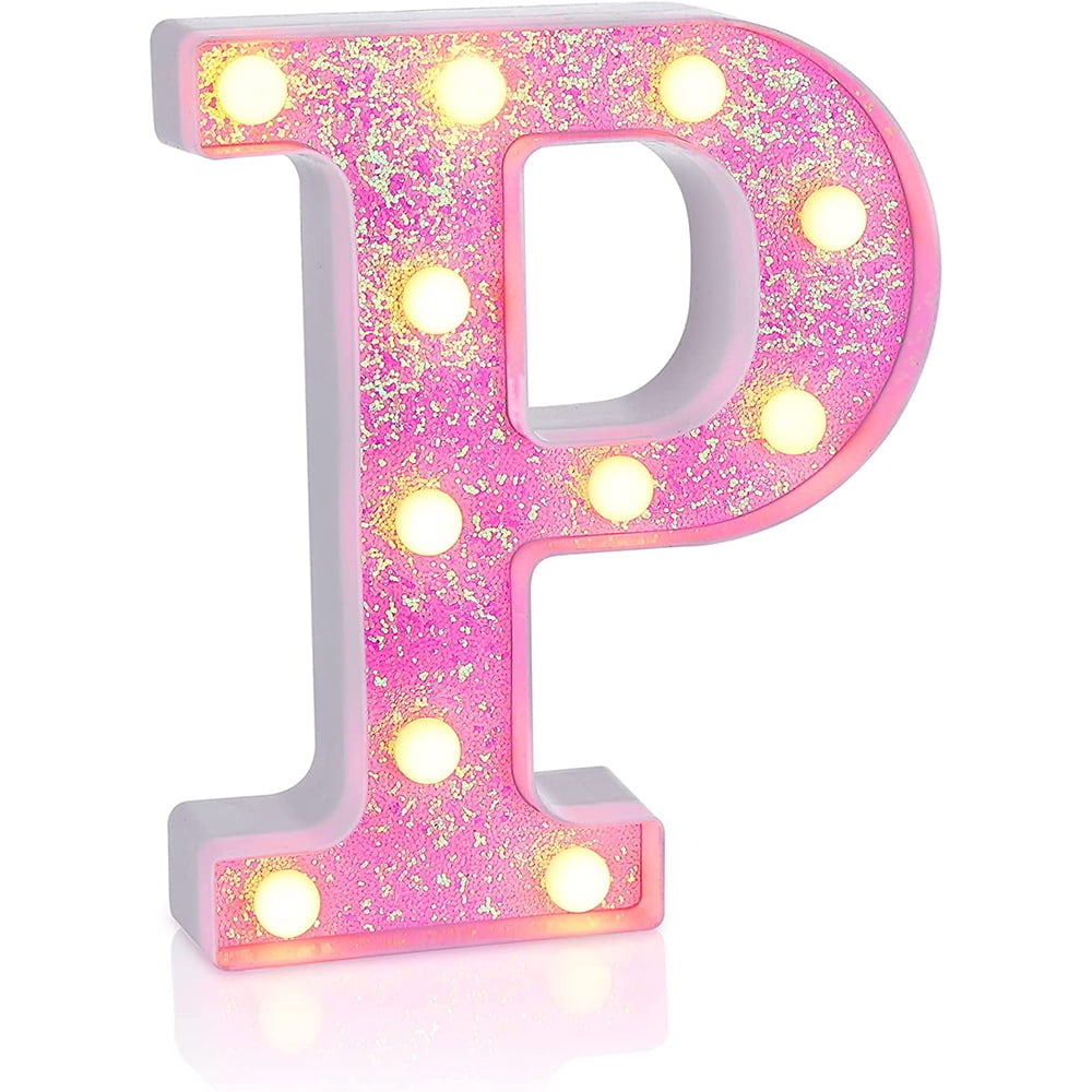 Pink LED Marquee Letter Lights, Marquee Signs with Lights, Party Bar ...