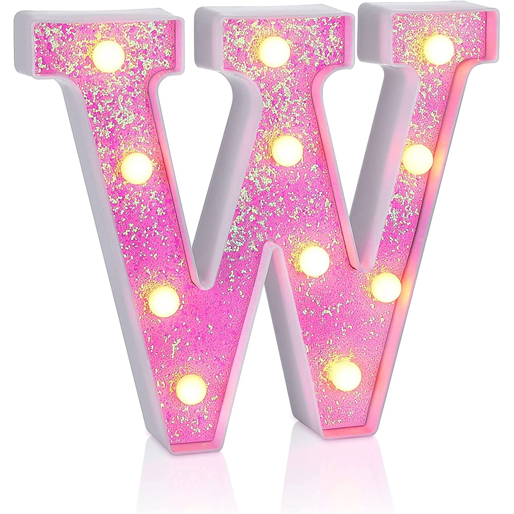 Pink LED Marquee Letter Lights, Marquee Signs with Lights, Party Bar ...