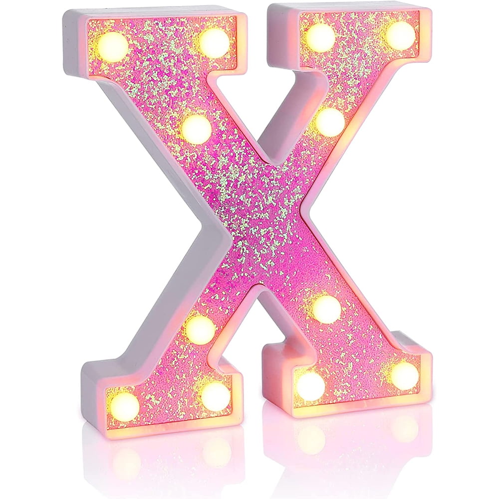 Pink LED Marquee Letter Lights, Marquee Signs with Lights, Party Bar ...