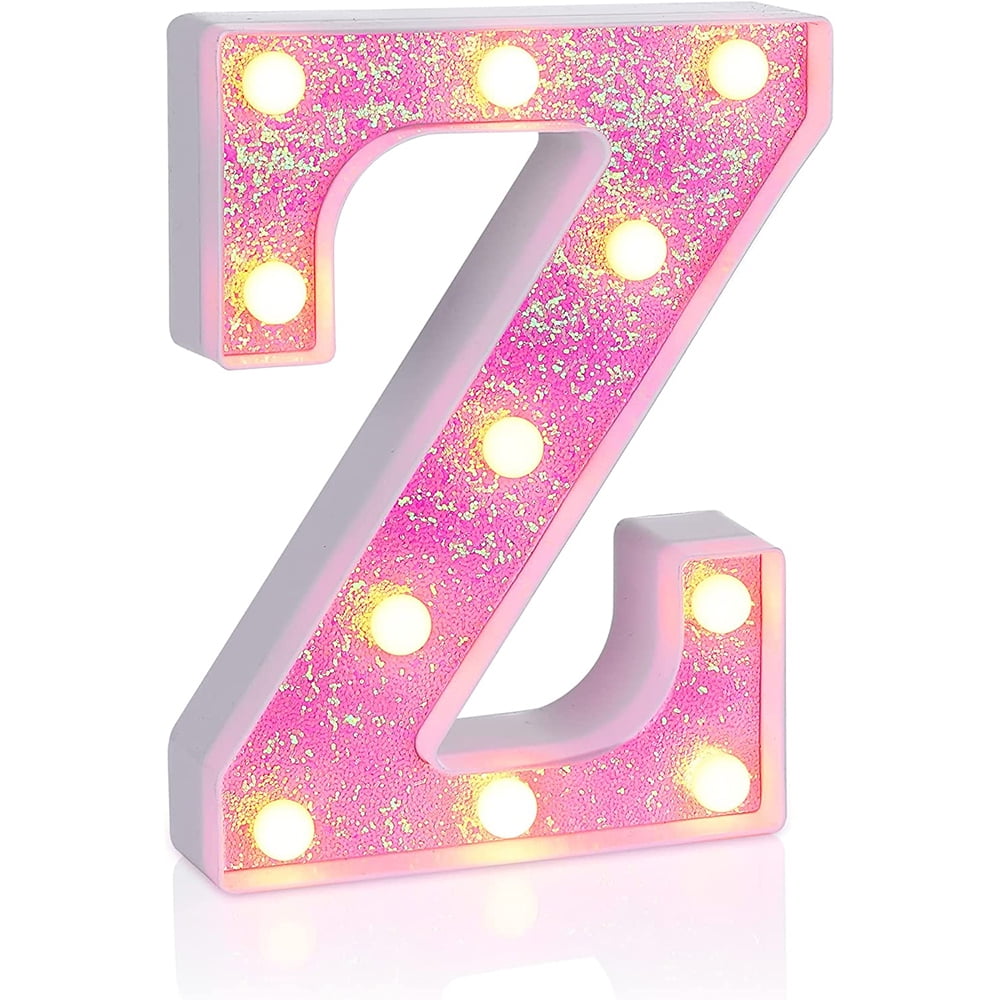 Pink LED Marquee Letter Lights, Marquee Signs with Lights, Party Bar ...