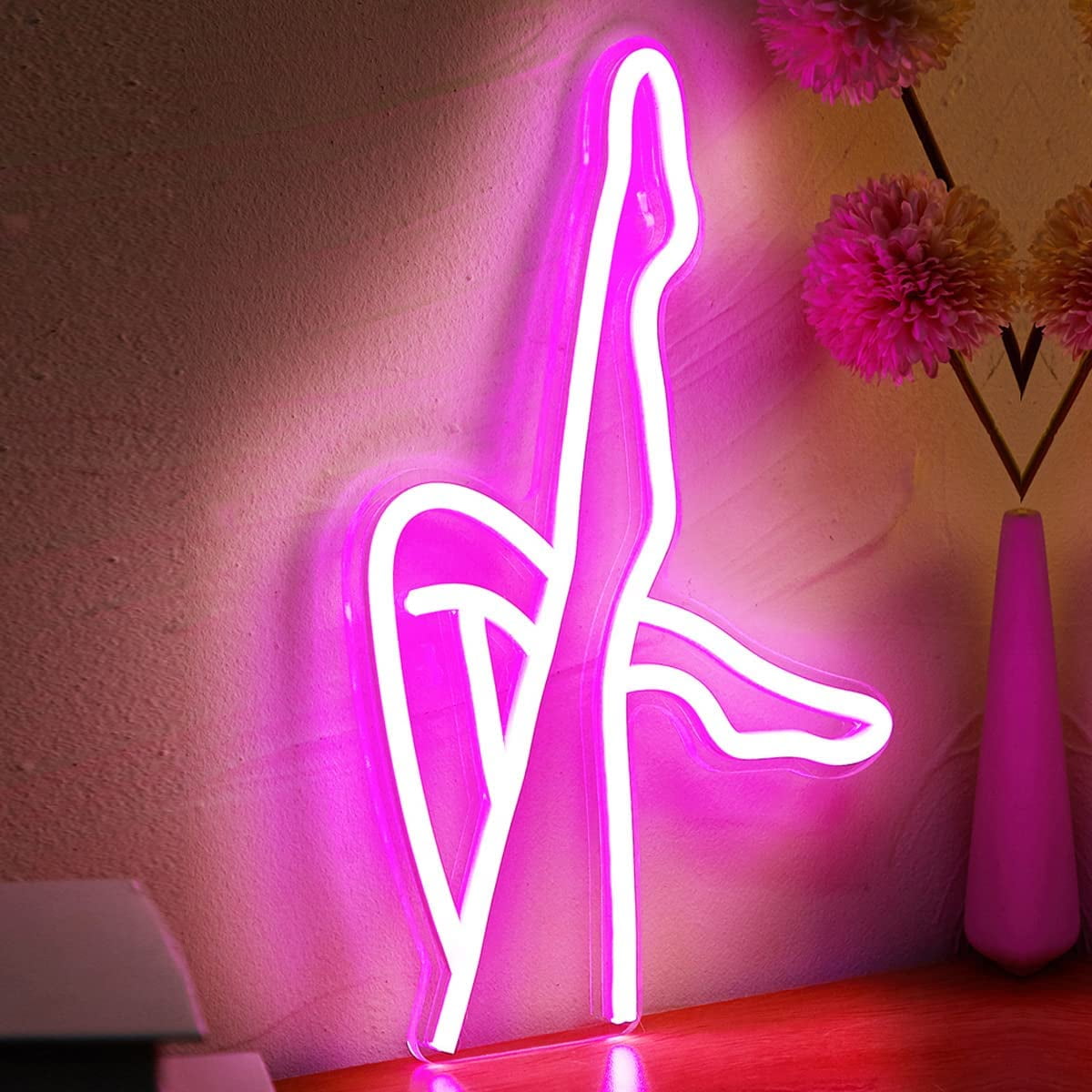 Pink LED Neon Sign Lady Neon Light For Sexy 3D Wall Art Decor lamp Neon ...
