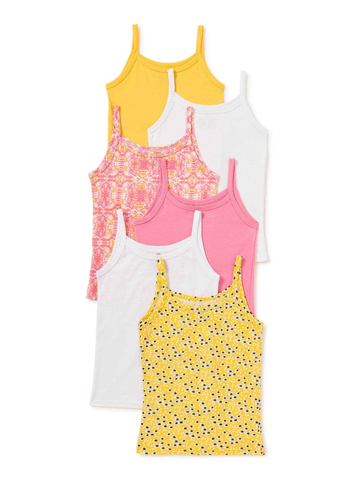 Pink Label Girls Cami Undershirts 6-Pack, Sizes S-XL - Walmart.com