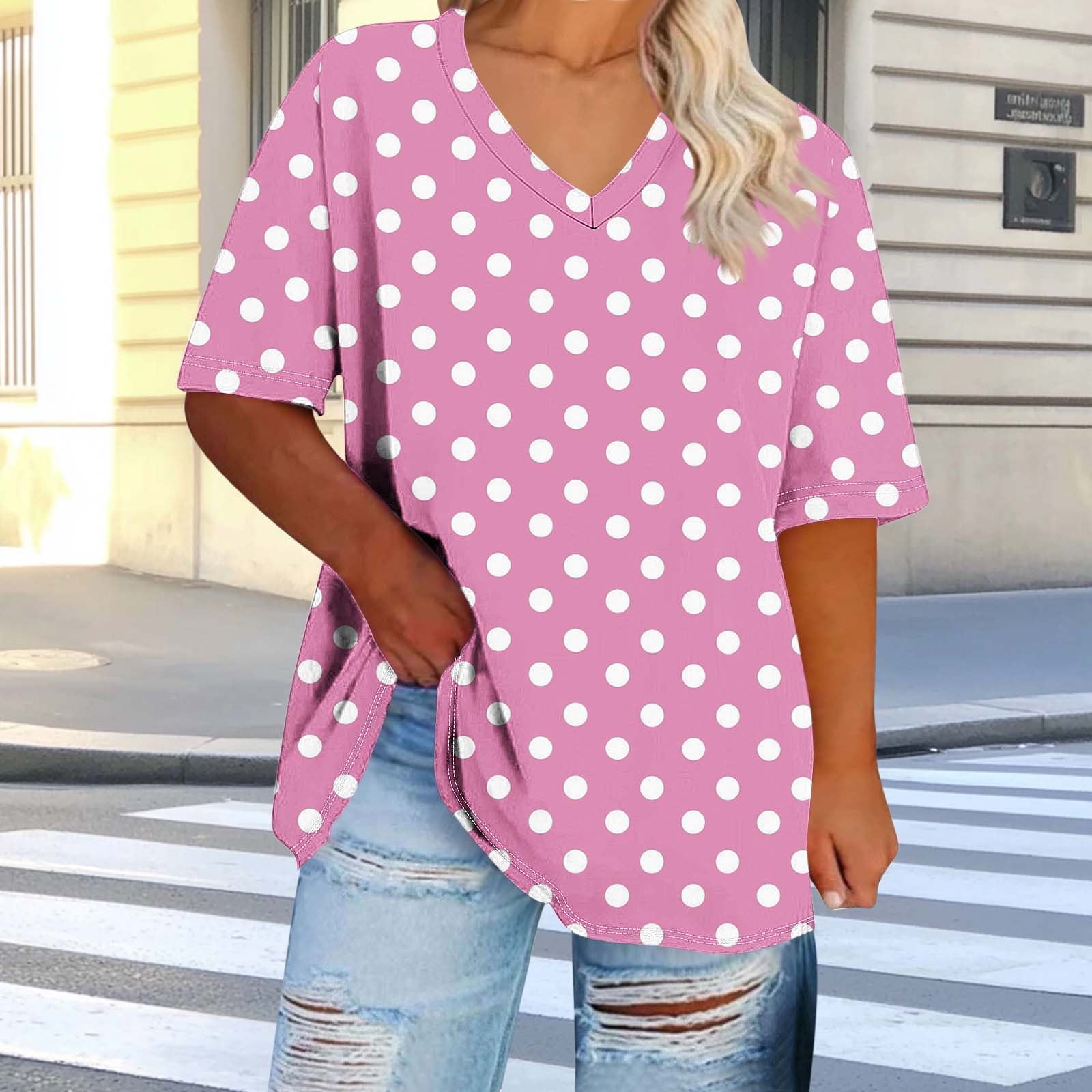Pink Lace Blouses for Women Shirts for Women Work Sexy Summer Tops for ...