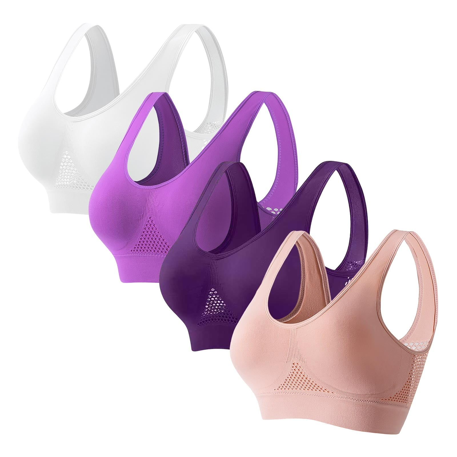 Pink Ladies Track Athletic Yoga Jogger Top Bras for Women Thin Seamless ...