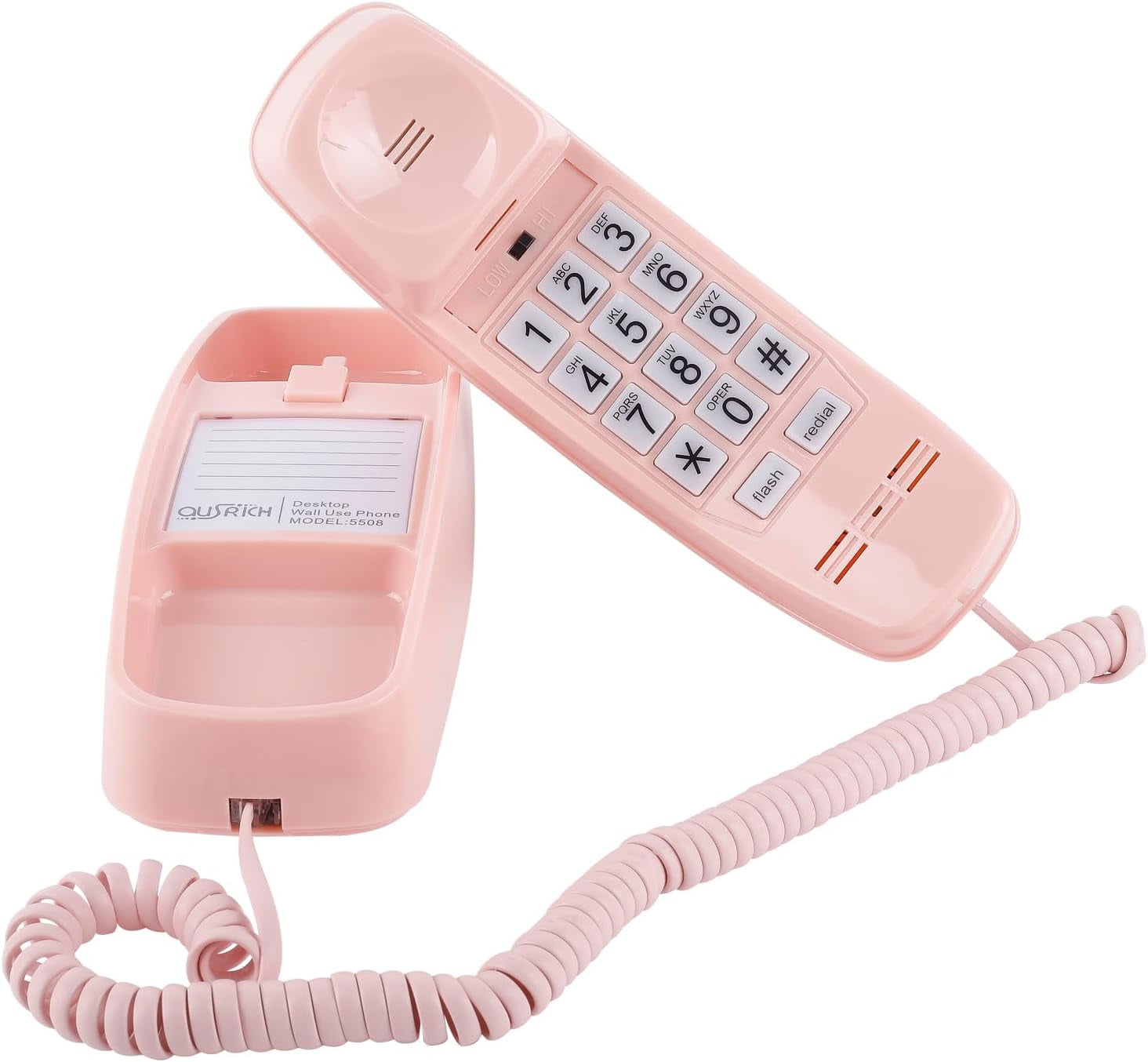 Pink Landline Phone For Home, Vintage Princess Phones With Wall ...