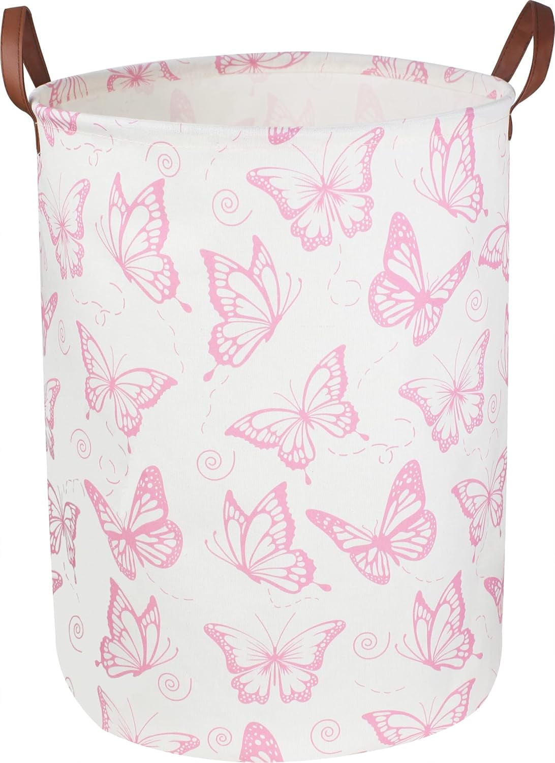Pink Laundry Basket, Waterproof Nursery Hamper for Baby Girl ...