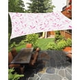Pink Leaf Sun Shade Sail 6.5'X10' Abstract Countryside UV Block Outdoor ...