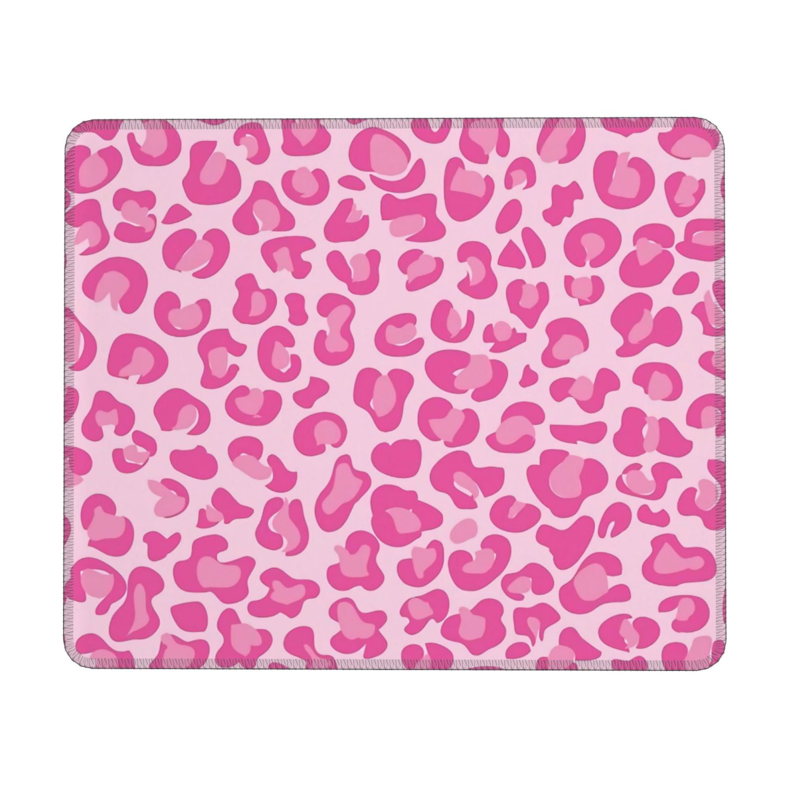 Pink Leopard Print Mouse Pad Square Cute Mouse Pads For Wireless Mouse ...