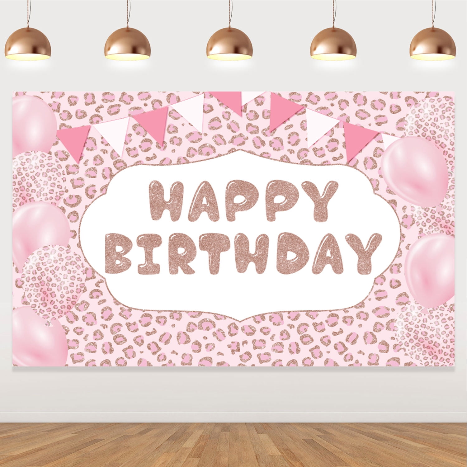 Pink Leopard Print Theme for Girl's Woman's Birthday Party Photography ...