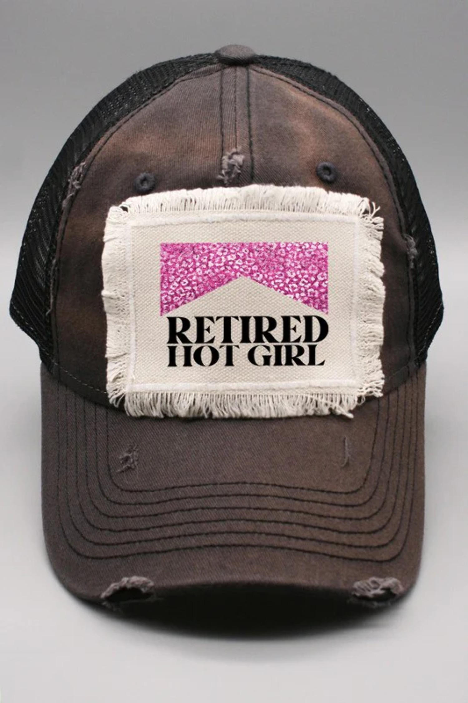 Pink Leopard Retired Hot Girl Patch Trucker Hat - Walmart.com