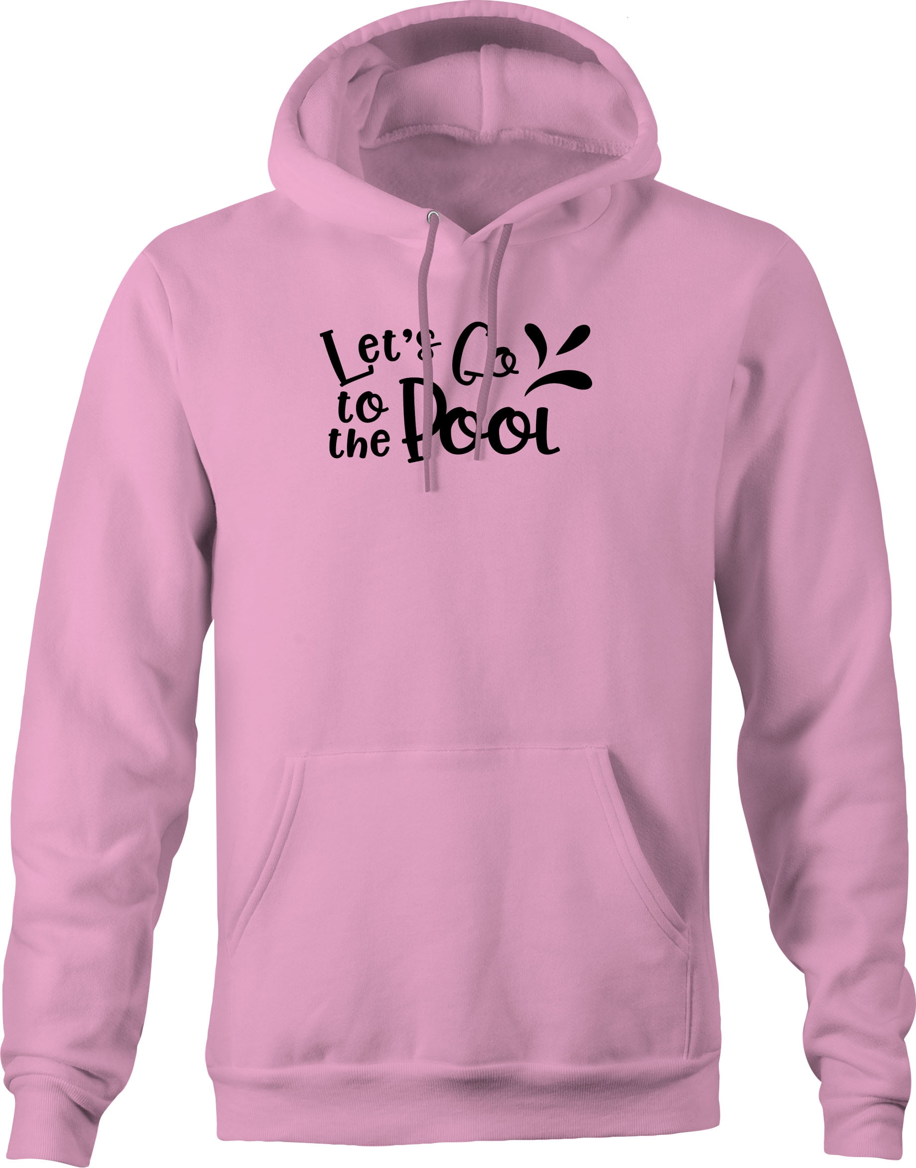 Pink Lets Go Swimming! Water Splash Fun Summer Swim Play Pool Hoodie ...