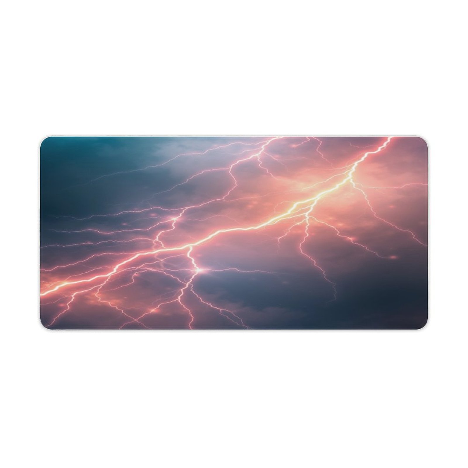 Pink Lightning Storm Mouse Pad Playmat Office Non-Slip Computer Table ...