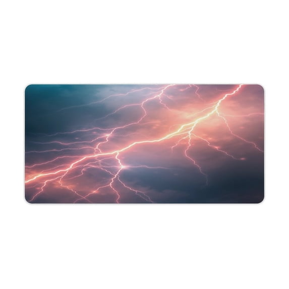 Pink Lightning Storm Mouse Pad Playmat Office Non-Slip Computer Table ...