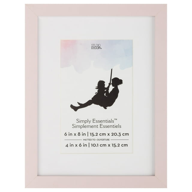 Simply Essentials™ 4" x 6" Pink Linear Frame with Mat by Studio Décor ...