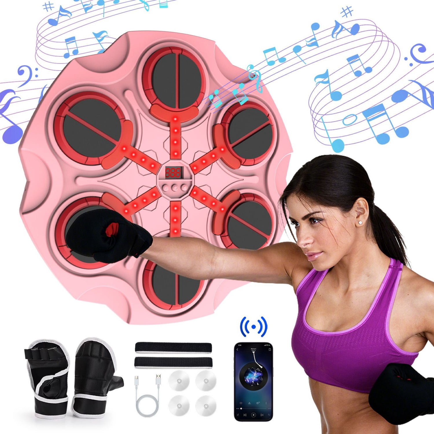 Pink Liujian Music Boxing Target with Bluetooth & Lithium Battery ...