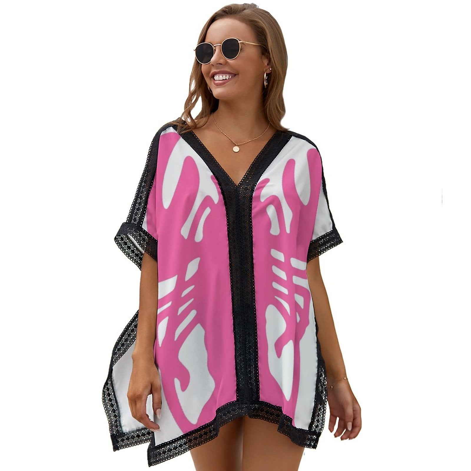 Pink Lobster Women's Swimsuit Coverup Summer Beach Cover Up Bathing ...