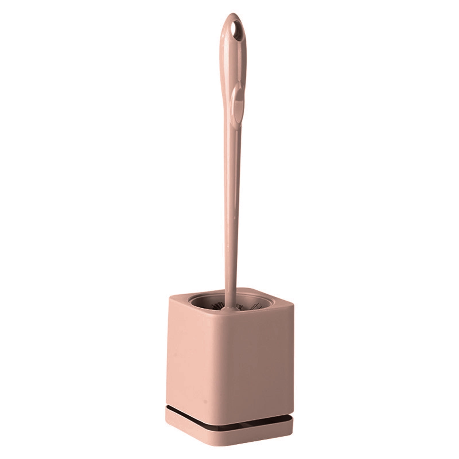 Pink Long Handle Toilet Brush With Punch-Free Wall Mount Base, Soft ...