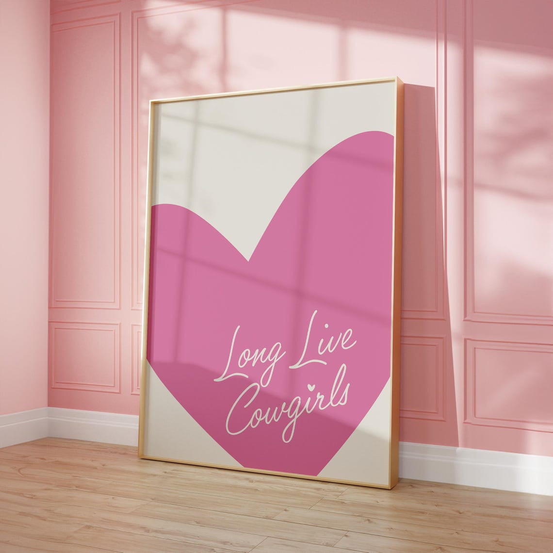 Pink Long Live Cowgirls Poster Retro Coastal Cowgirl Printable Art For ...