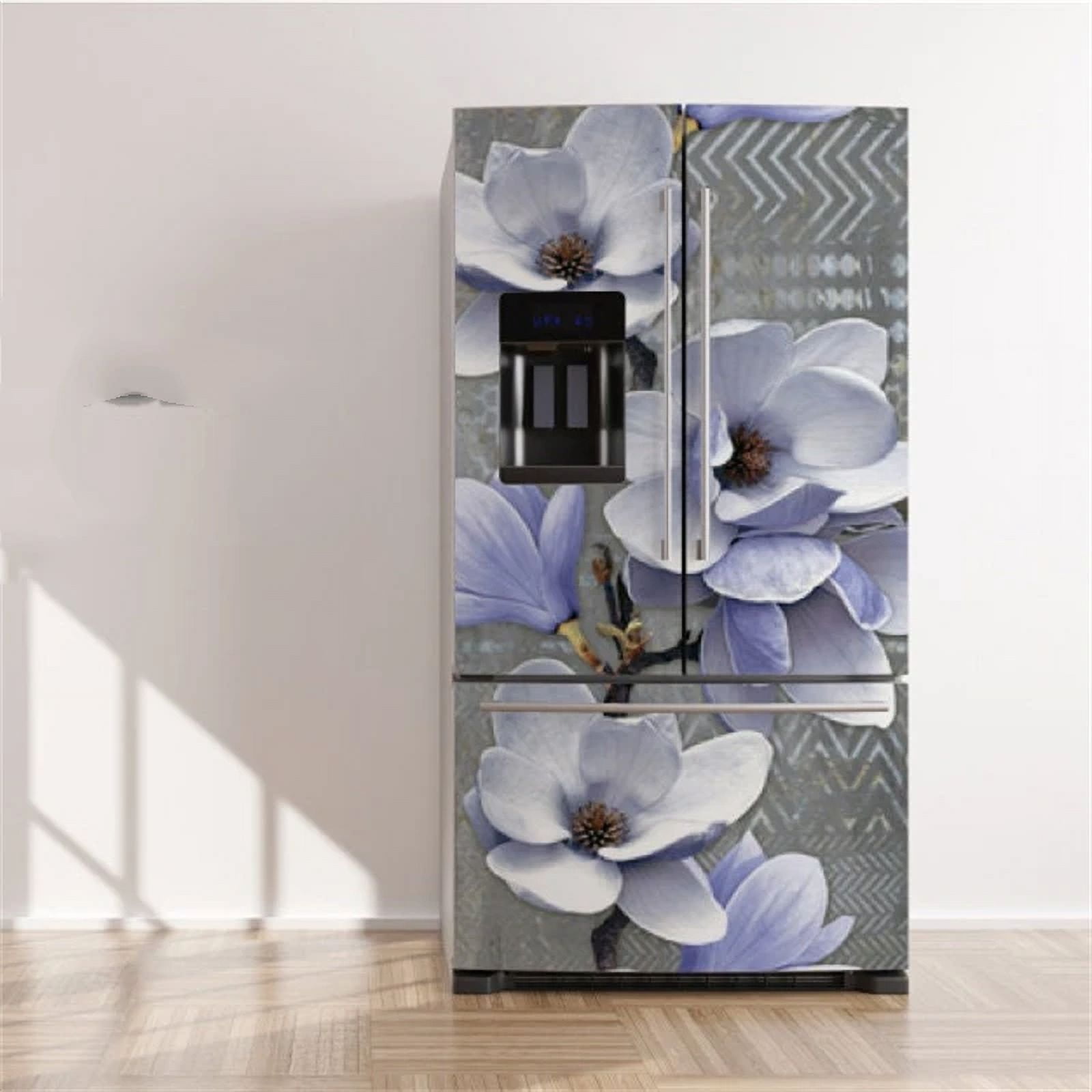 Pink Lotus Flower Refrigerator Stickers Watercolor Floral Painting ...