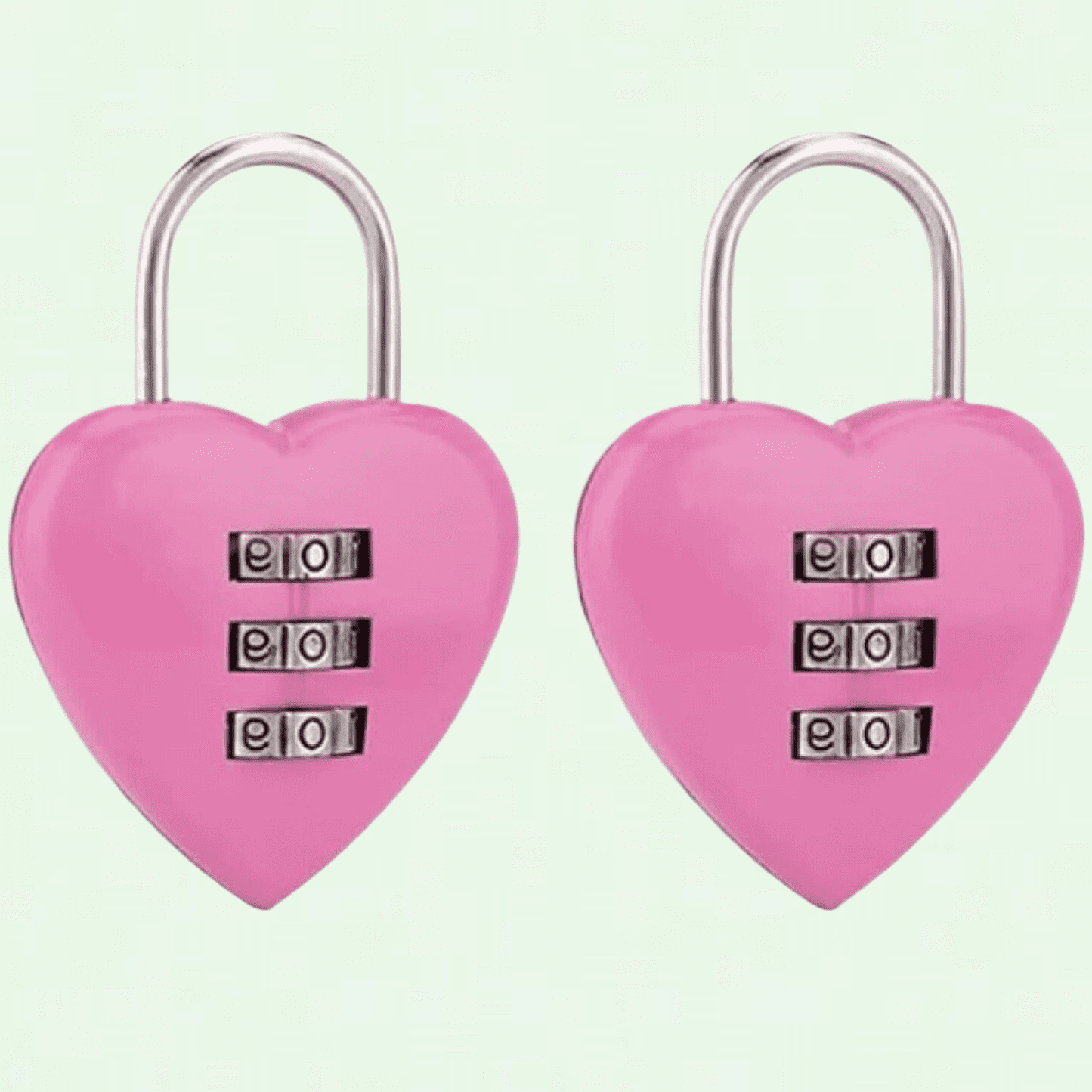 Pink Love Heart Shape Combination Padlock for Girls Women, Mini 3-Digit ...